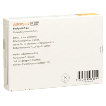 ADEMPAS cpr pell 0.5 mg blist 42 pce | Commander en ligne