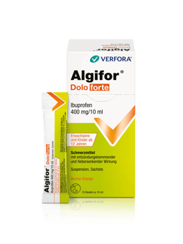 ALGIFOR Dolo forte Susp 400 mg/10ml Btl 10 Stk | Online bestellen
