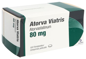 ATORVA Viatris Filmtabl 80 mg Blist 100 Stk | Online bestellen