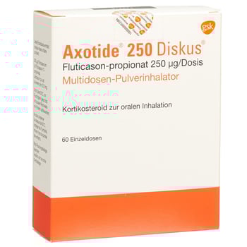AXOTIDE Diskus Multidosen Inh Plv 250 mcg 60 Dos | Online bestellen