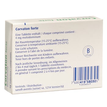Corvaton forte Tabl 4 mg Blist 30 Stk | Online bestellen