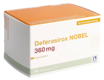 DEFERASIROX NOBEL Filmtabl 360 mg Blist 90 Stk | Online bestellen