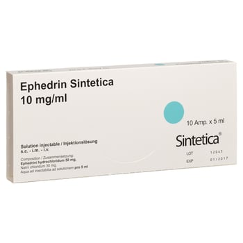 EPHEDRINE Sintetica Inj Lös 50 mg/5ml Ampulle Amp 5 ml | Online bestellen
