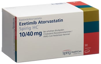 EZETIMIBE ATORVASTATINE Atorvast Spirig HC cpr 10 mg/40 mg blist 90 pce ...
