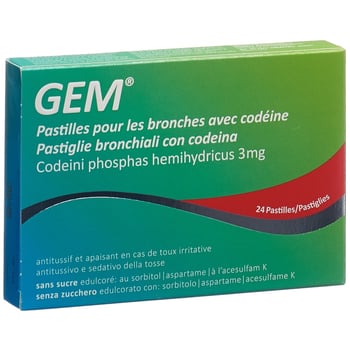 GEM Bronchialpastillen Pastillen mit Codein Blist 24 Stk | Online bestellen