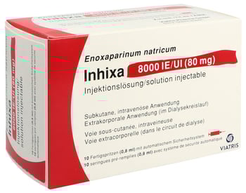 INHIXA Inj Lös 80 mg/0.8ml Fertspr 0.8 ml | Online bestellen