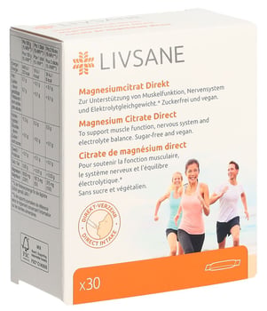 LIVSANE Citrate de magnésium direct gran 30 pce | Commander en ligne