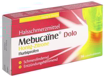 MEBUCAINE Dolo Lutschtabl 8.75 mg Honig Zitrone Blist 16 Stk | Online ...