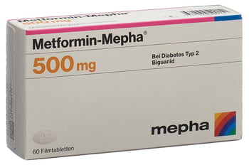 METFORMINE Mepha cpr pell 500 mg blist 60 pce | Commander en ligne