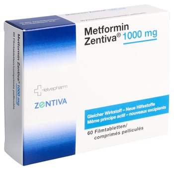 METFORMINE Zentiva Filmtabl 1000 mg (neu) 60 Stk | Online bestellen