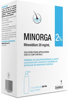 MINORGA sol 2 % fl 60 ml | Commander en ligne