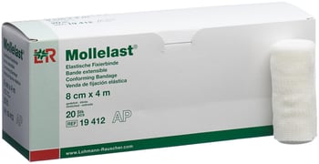 MOLLELAST Elastische Fixierbinde 8cmx4m weiss 20 Stk | Online bestellen