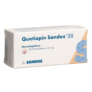QUETIAPINE Sandoz cpr pell 25 mg blist 60 pce | Commander en ligne