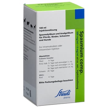 SPASMIUM comp. 500 mg/ml + 4 mg/ml sol inj ad us. vet. fl 100 ml ...