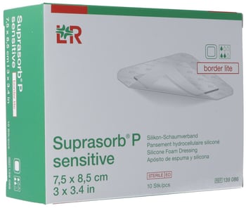 SUPRASORB P sensitive border lite 7.5x8.5cm 10 pce | Commander en ligne