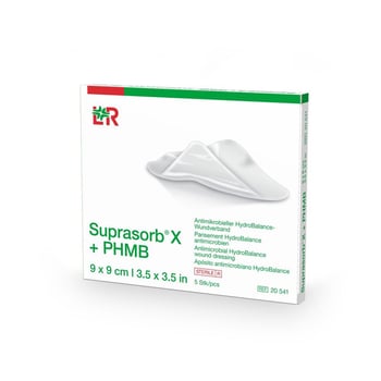 SUPRASORB X + PHMB pansement HydroBalance 9x9cm antimicrobien 5 pce ...