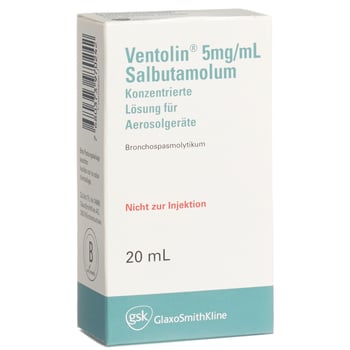 VENTOLIN Inhal Lös 5 mg/ml Fl 20 ml | Online bestellen