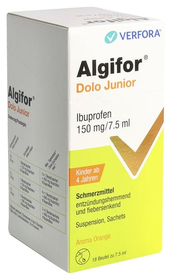 ALGIFOR Dolo Junior Susp 150 mg/7.5ml Btl 7.5 ml | Online bestellen