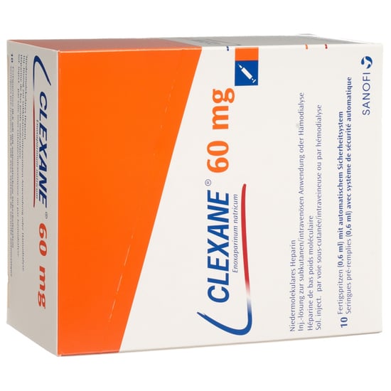 CLEXANE Inj Lös 60 mg/0.6ml Fertspr 0.6 ml | Online bestellen