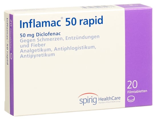 INFLAMAC rapid Filmtabl 50 mg Blist 20 Stk | Online bestellen
