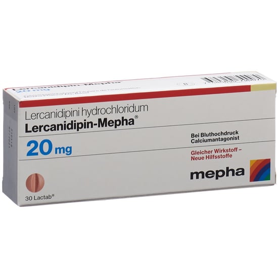 LERCANIDIPINE Mepha Lactab 20 mg Blist 30 Stk | Online bestellen