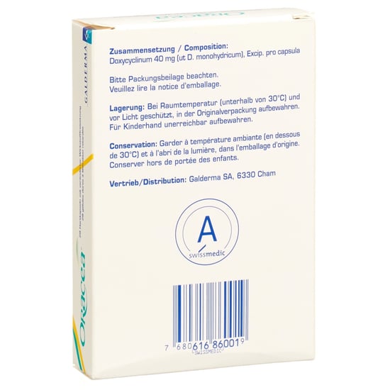 ORACEA Ret Kaps 40 mg Blist 28 Stk | Online bestellen