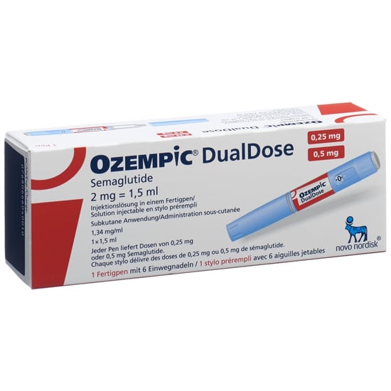 OZEMPIC DualDose sol inj 2 mg/1.5ml (0.25 mg ou 0.5 mg/dose) stylo pré ...
