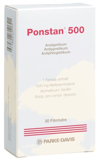 Ponstan cpr pell 500 mg blist 30 pce | Commander en ligne