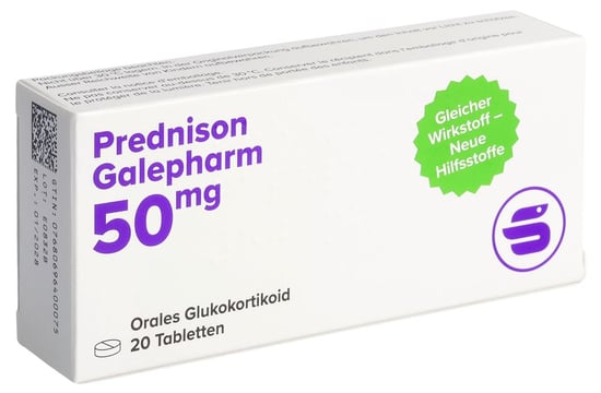 PREDNISONE Galepharm Tabl 50 mg Blist 20 Stk | Online bestellen