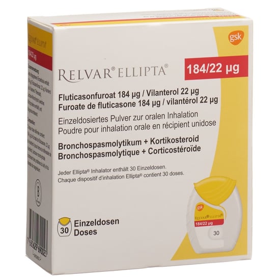 RELVAR ELLIPTA pdr inh 184mcg/22mcg 30 dos | Commander en ligne