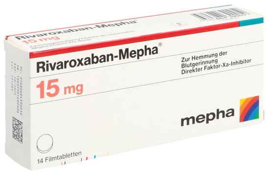 RIVAROXABAN Mepha Filmtabl 15 mg Blist 14 Stk | Online bestellen