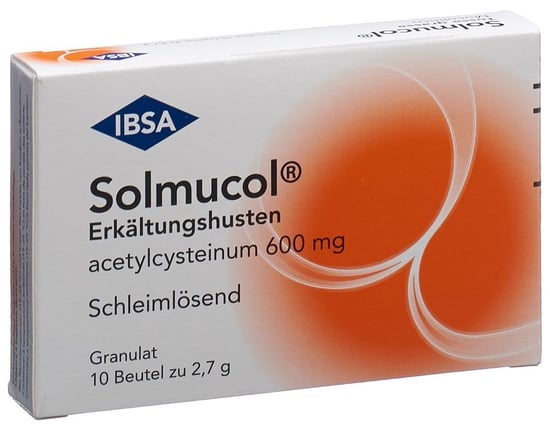 SOLMUCOL Erkältungshusten Gran 600 mg Btl 10 Stk | Online bestellen