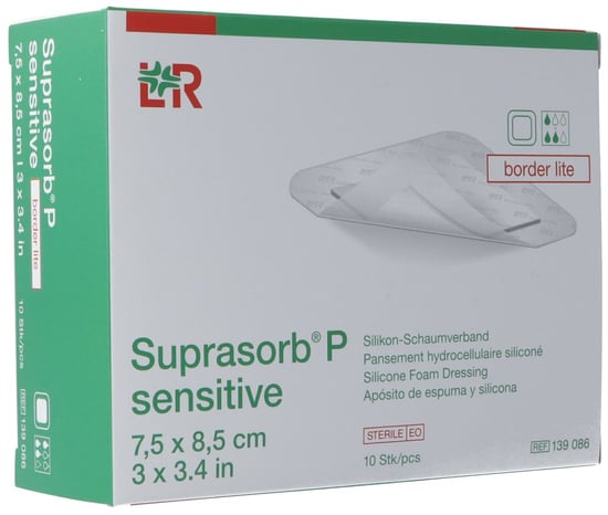 SUPRASORB P sensitive border lite 7.5x8.5cm 10 Stk | Online bestellen