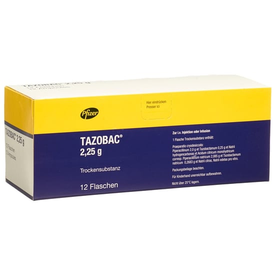 TAZOBAC subst sèche 2.25 g flac 12 pce | Commander en ligne