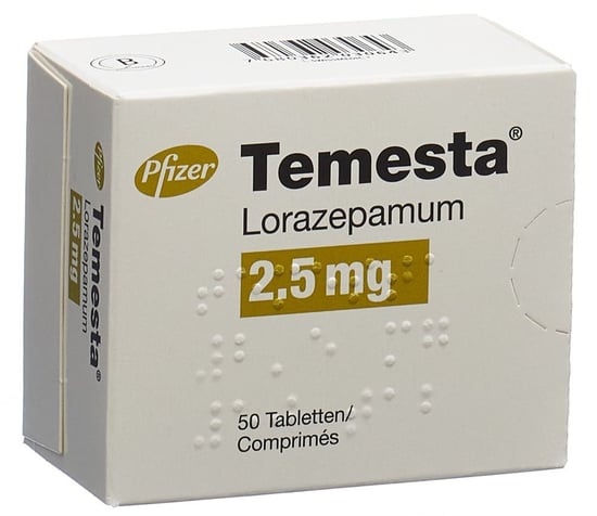 Temesta cpr 2.5 mg blist 50 pce | Commander en ligne