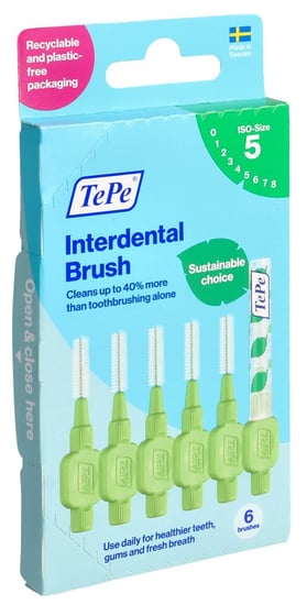 TEPE Interdental Brush 0.8mm vert blist 6 pce | Commander en ligne