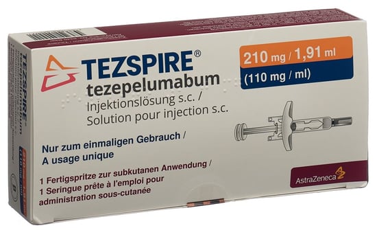TEZSPIRE Inj Lös 210 mg/1.91ml Fertigspritze Fertspr 1.91 ml | Online ...