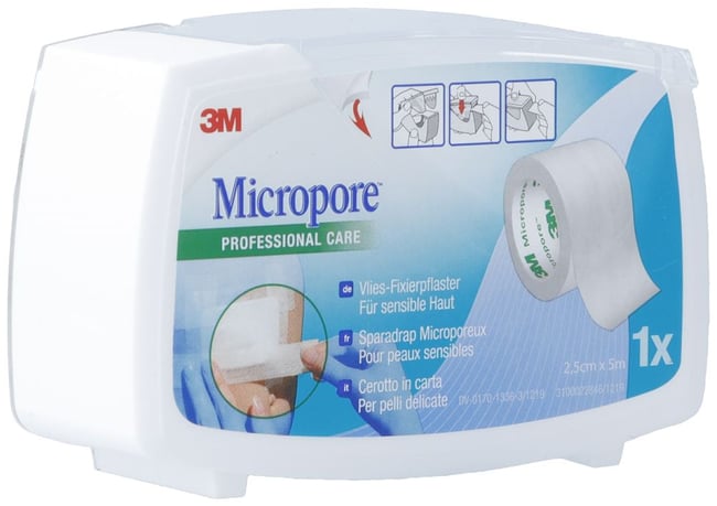 MICROPORE sparadrap avec dispenser 25mmx5m blanc 1 pce | Commander en ligne