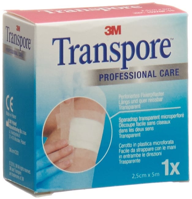 TRANSPORE Heftpflaster 5mx25mm refill 1 Stk | Online bestellen