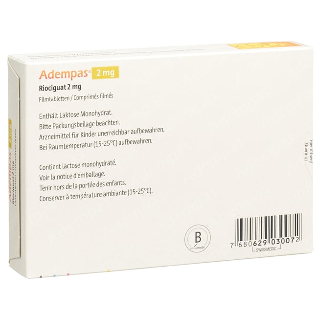 ADEMPAS Filmtabl 2 mg Blist 42 Stk | Online bestellen