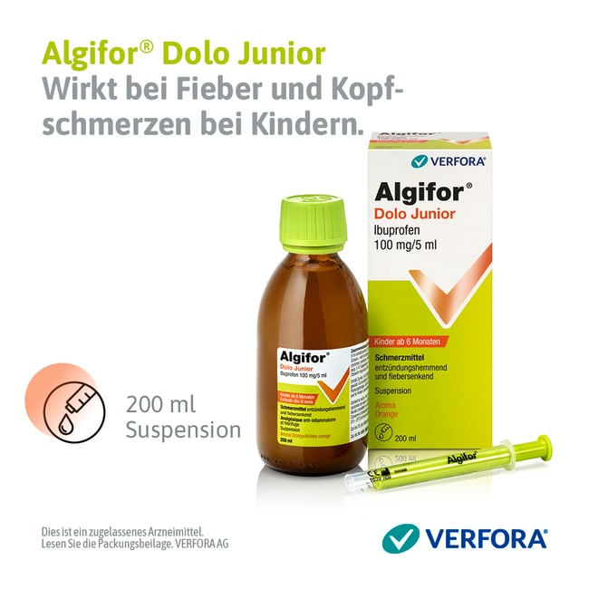 ALGIFOR Dolo Junior susp 100 mg/5ml fl 200 ml | Commander en ligne