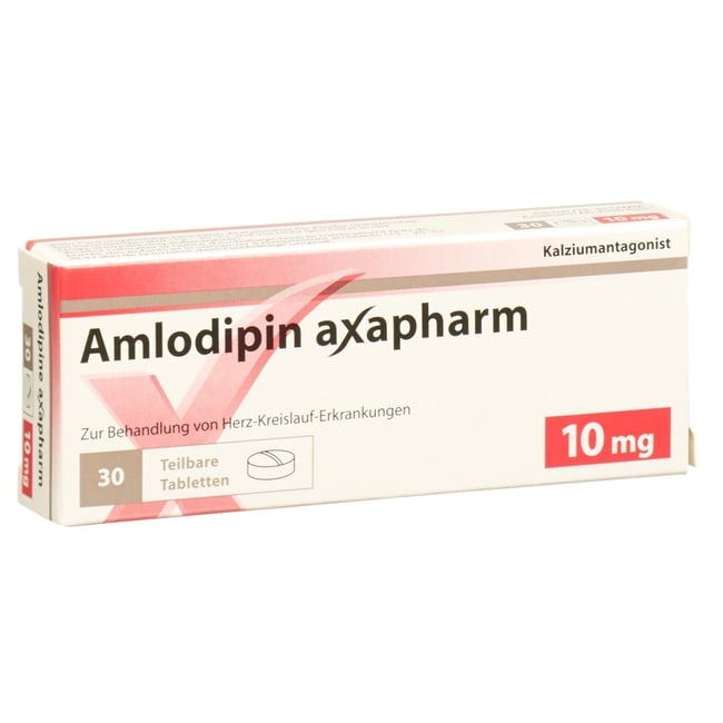 AMLODIPINE axapharm Tabl 10 mg Blist 30 Stk | Online bestellen
