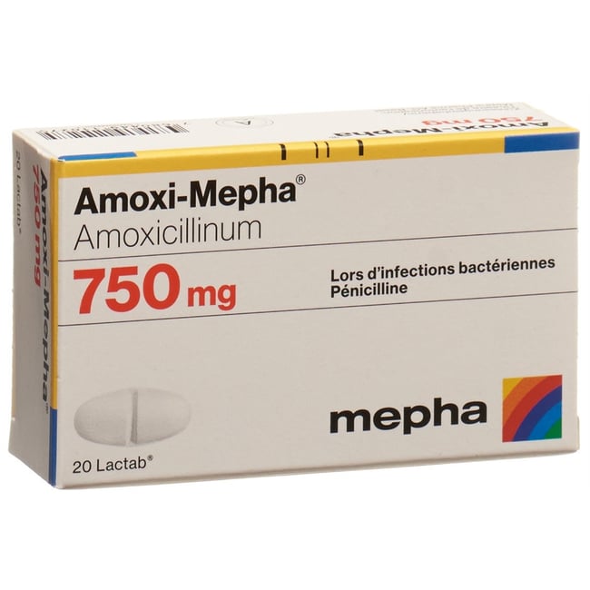 AMOXI Mepha Lactab 750 mg Blist 20 Stk | Online bestellen