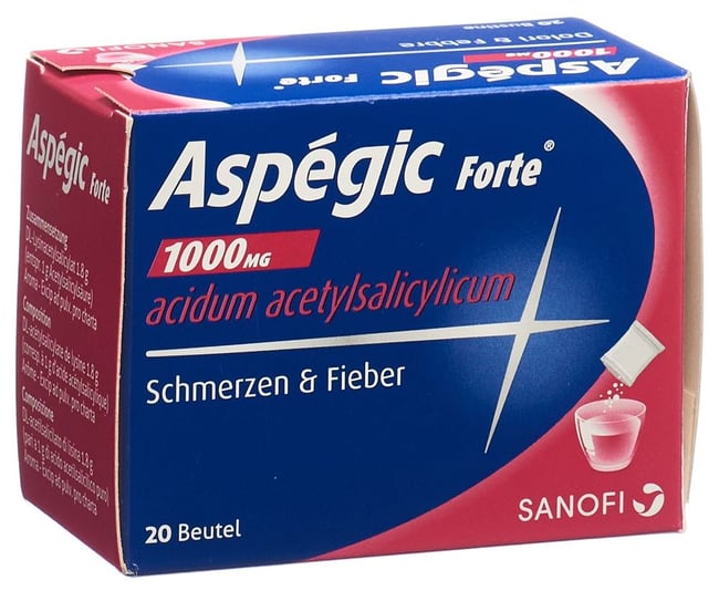 Aspegic forte pdr 1000 mg sach 20 pce | Commander en ligne