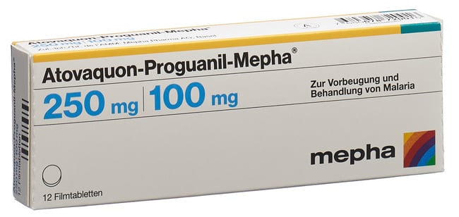 ATOVAQUON PROGUANIL Mepha Filmtabl 250/100 Blist 12 Stk | Online bestellen