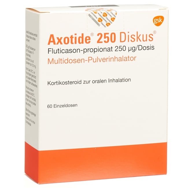 AXOTIDE Diskus Multidosen Inh Plv 250 mcg 60 Dos | Online bestellen