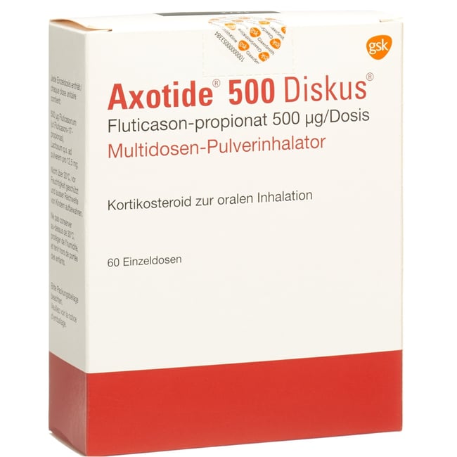 AXOTIDE Diskus Multidosen Inh Plv 500 mcg 60 Dos | Online bestellen