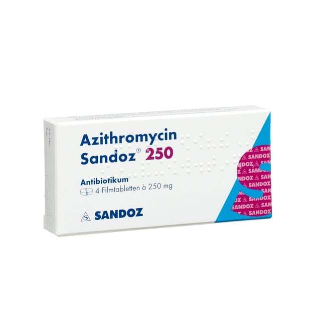 AZITHROMYCINE Sandoz Filmtabl 250 mg Blist 4 Stk | Online bestellen