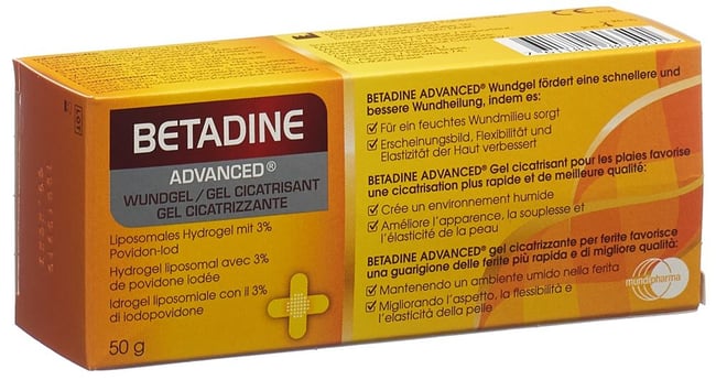 Betadine Advanced gel cicatrisant gel tb 50 g | Commander en ligne