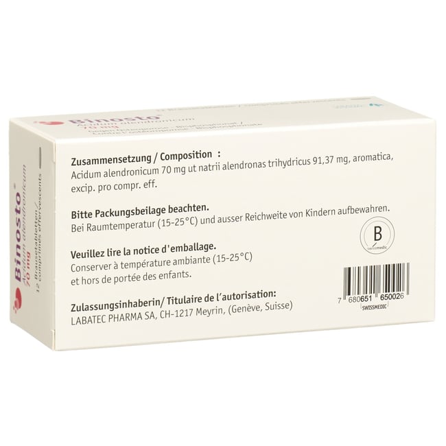 BINOSTO Brausetabl 70 mg Btl 12 Stk | Online bestellen